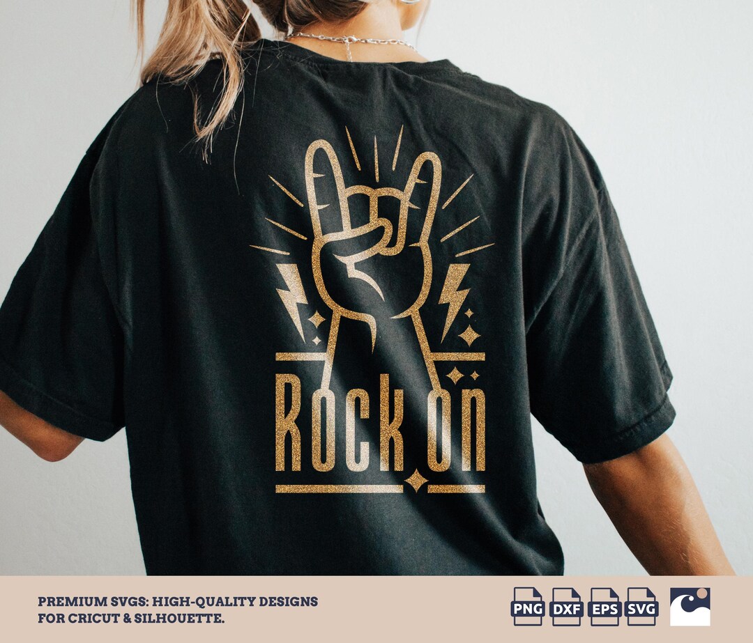 Rock on Svg Png, Rock and Roll Svg, Rock Music Svg, Hand Gesture Svg ...