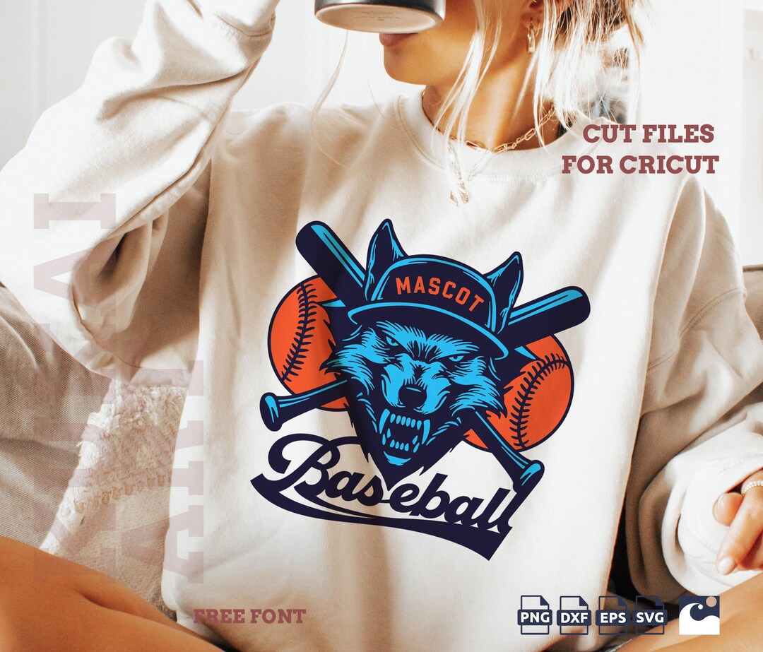 Wolf Baseball Svg Png, Crossed Bats, Wolves, Boyfriend, Shirt ...