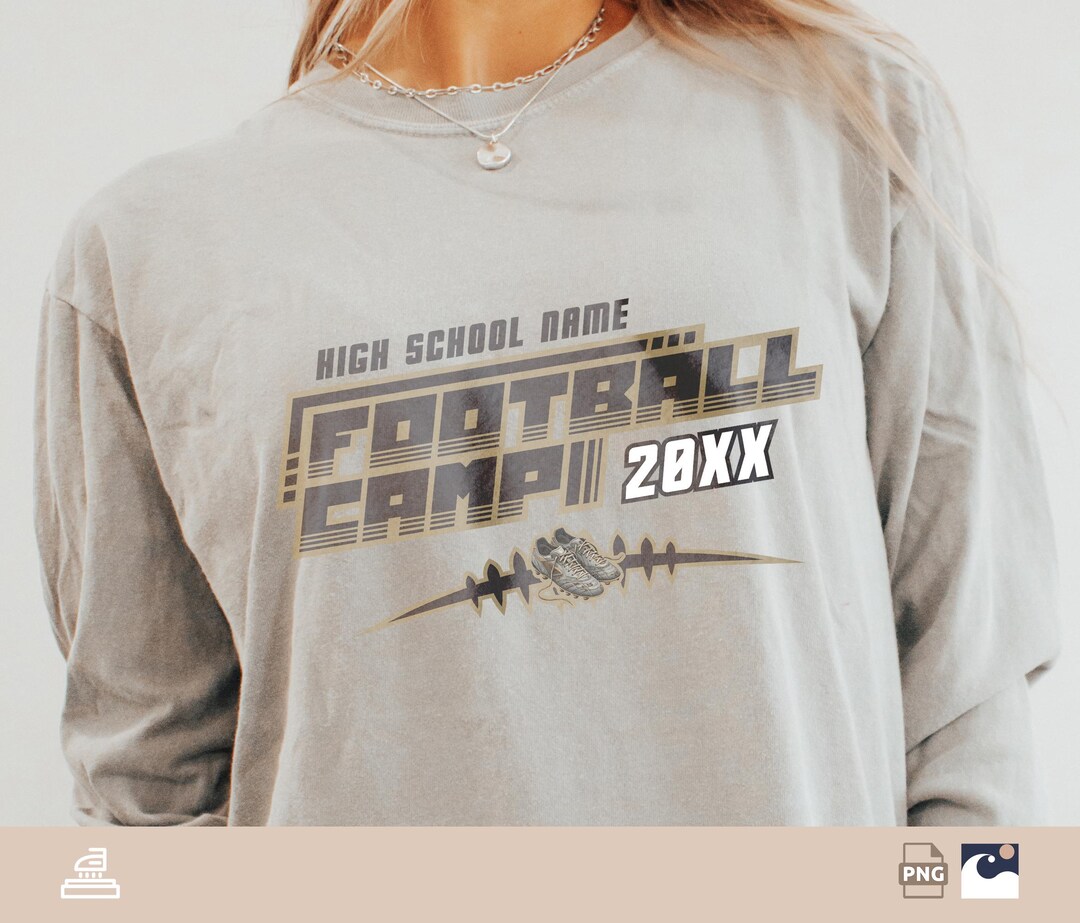 Custom Football Camp Logo Design, Sublimation Png, High School, Custom ...