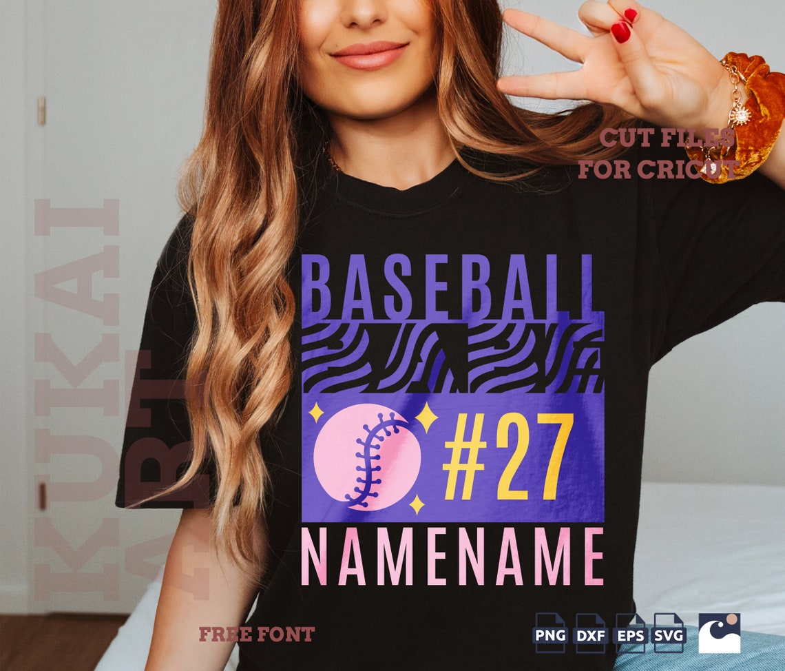 Customizable Baseball Babe, Softball Svg Png, Girl Baseball Svg ...