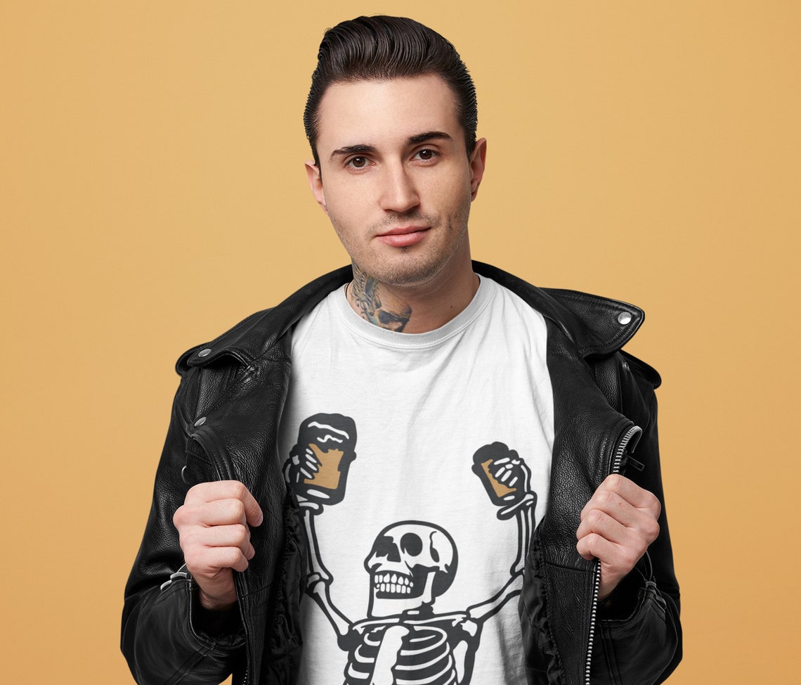 Spooky Skeleton Cheers SVG File for Cricut Perfect for - Etsy