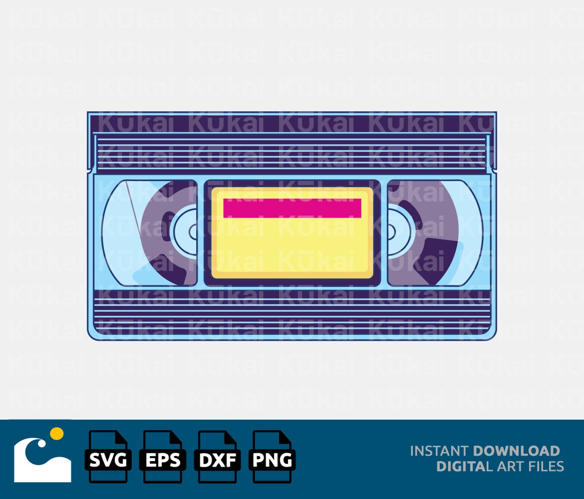 90s Video Tape Svg VHS Tape Clipart Retro Colors Cricut Cut - Etsy