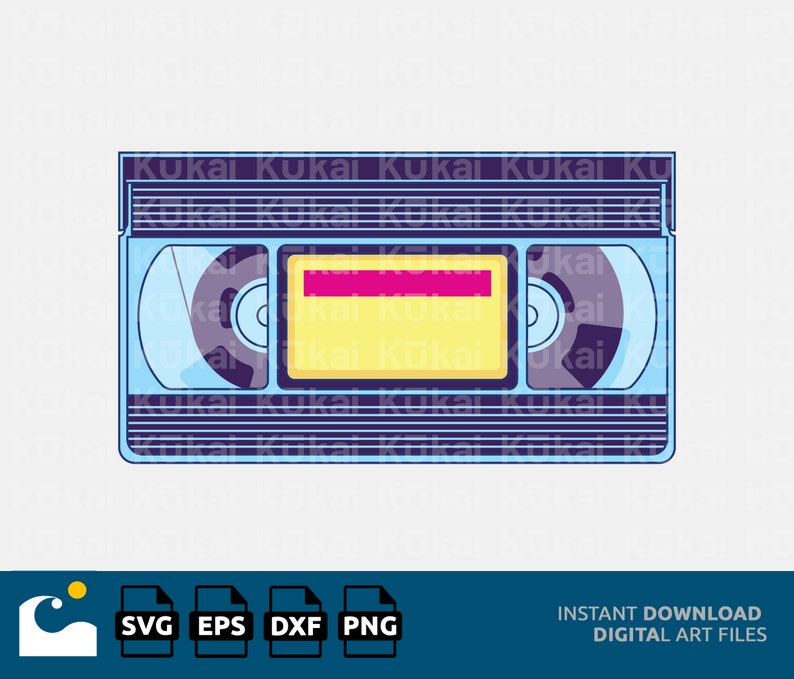 90s Video Tape Svg VHS Tape Clipart Retro Colors Cricut Cut - Etsy