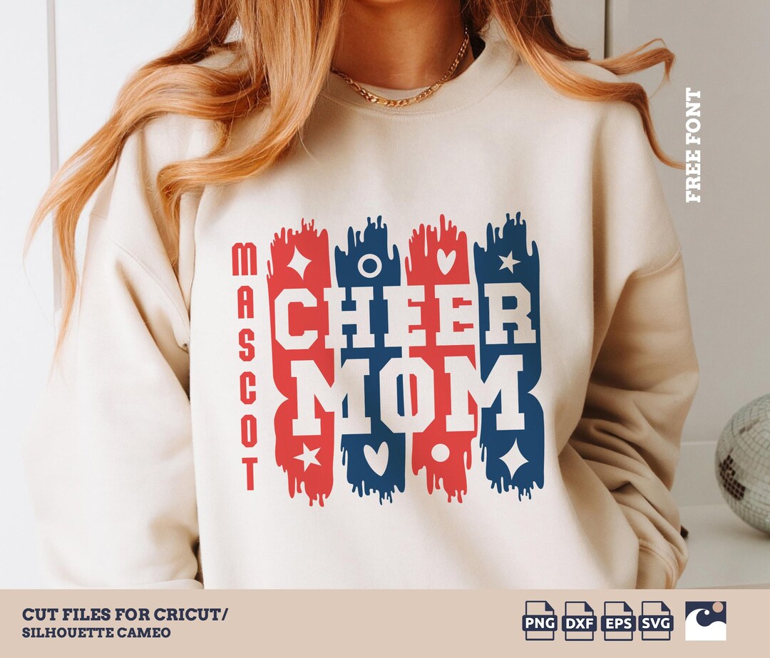 Cheer Mom Svg Png, Cheerleader Drip Svg, Red, Striped, Brush Strokes ...