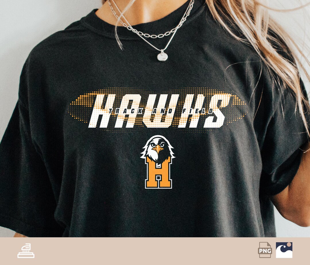 Custom Hawks Track & Field Logo Design, Sublimation PNG, High School ...