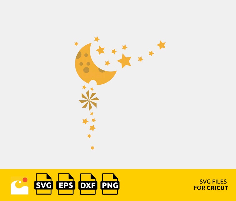 Star and Moon Corner Svg Cut File Cricut Moon Clipart Moon - Etsy