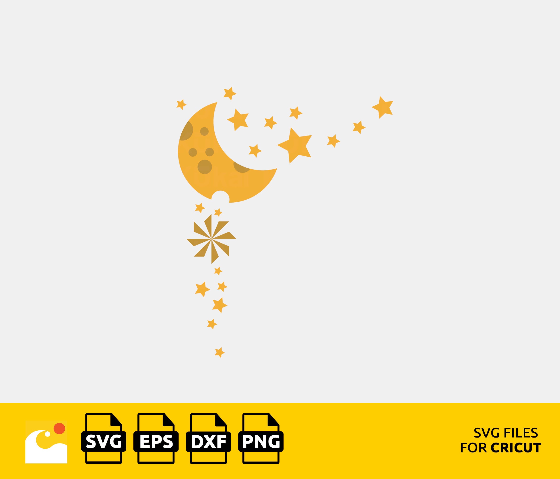 Star and Moon Corner Svg Cut File Cricut Moon Clipart Moon - Etsy