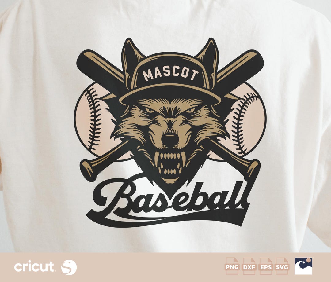 Wolf Baseball Svg Png, Crossed Bats, Wolves, Boyfriend, Shirt ...