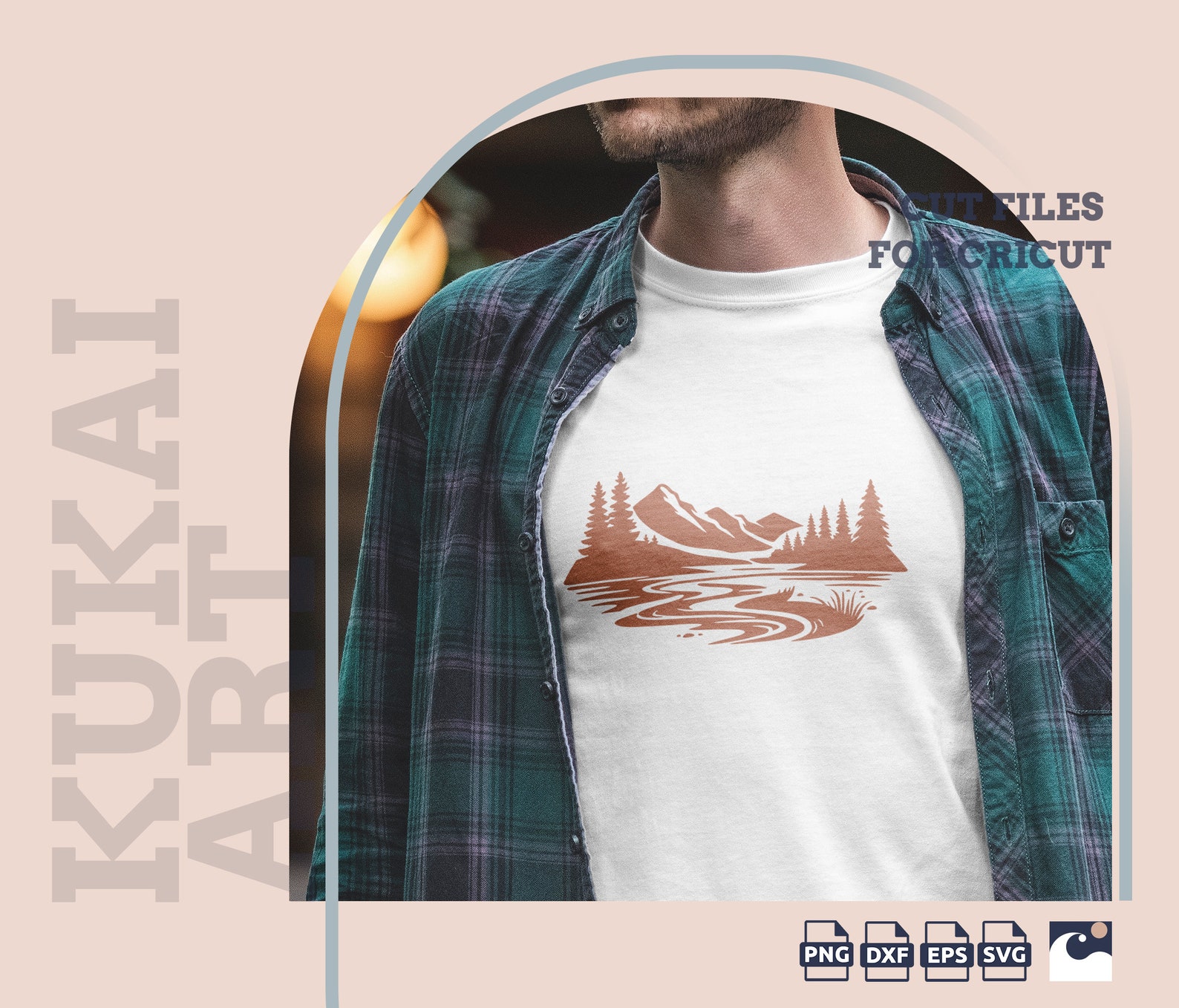 River Svg, Forest Landscape Svg, Nature Svg, Flowing River Svg ...