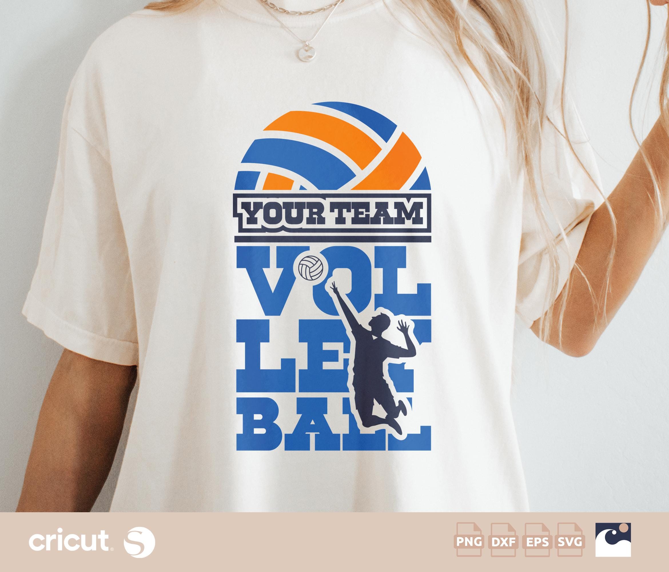 Volleyball Player svg png, Team Name, Logo Template, Shirt, Team Spirit ...