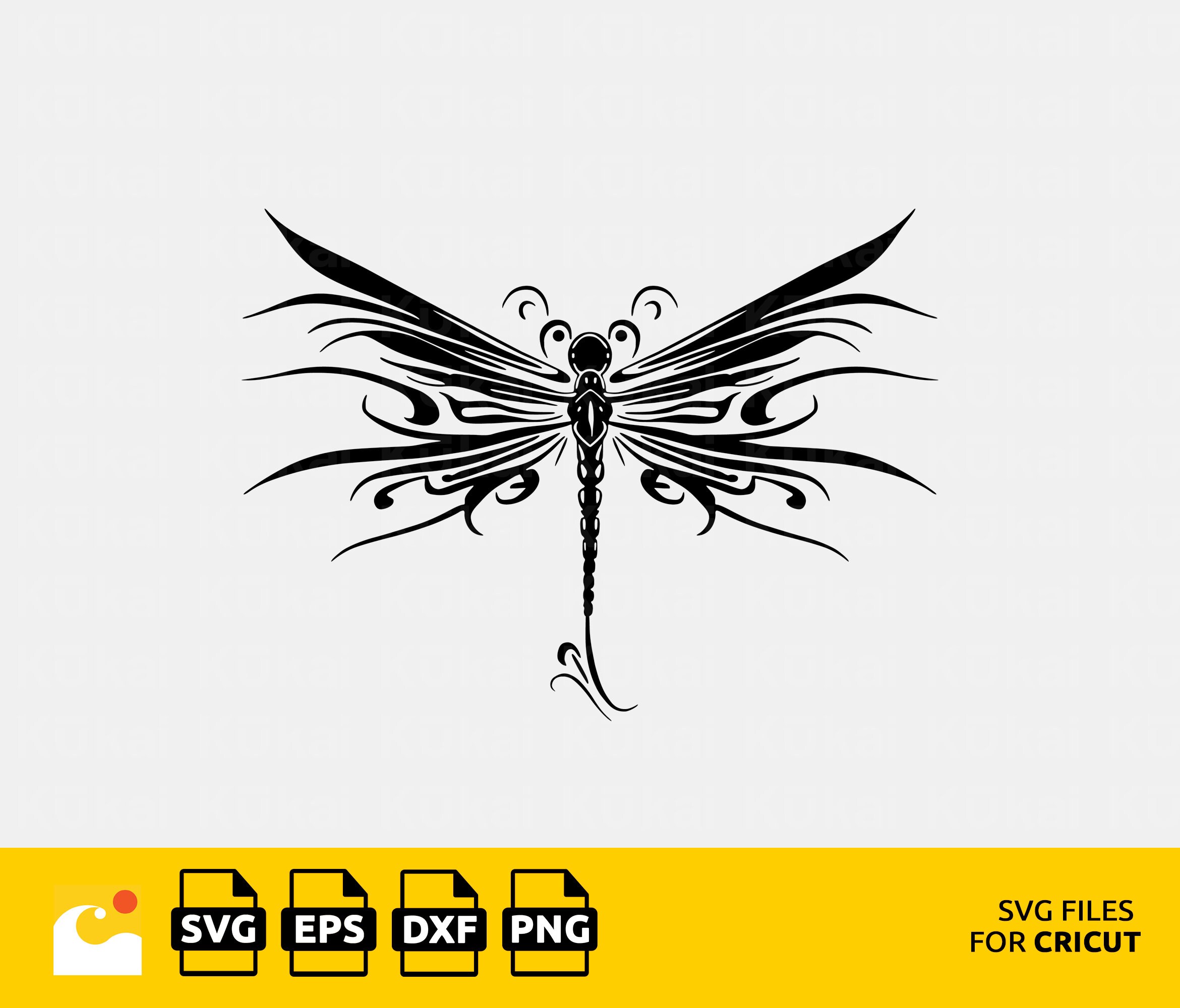 Whimsical Dragonfly SVG Tattoo Design Tattoo Art Dragonfly - Etsy