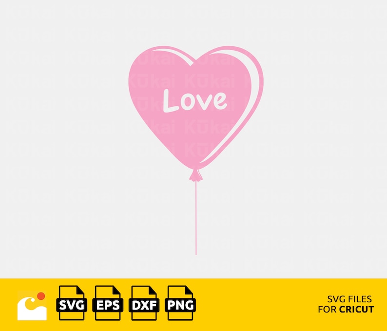 Heart Balloon Svg, Valentines Day, Heart Svg, Love Svg, Heart Clipart ...