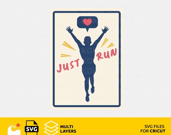 Get Ready to Run With a Caution Slow Runner SVG File for - Etsy
