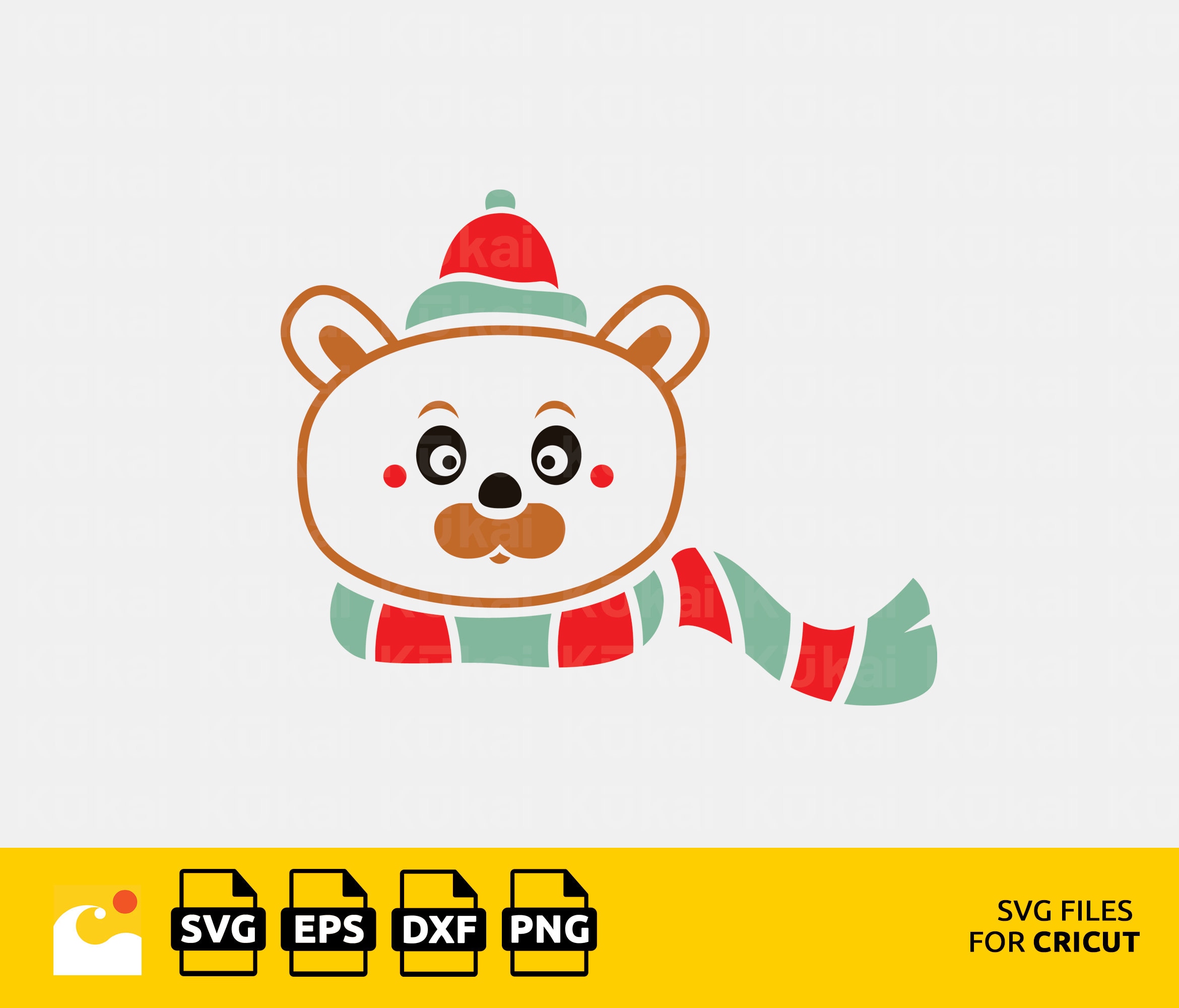 Christmas Bear Svg, Winter Svg, Bear Clipart, Winter Clipart, Animal ...