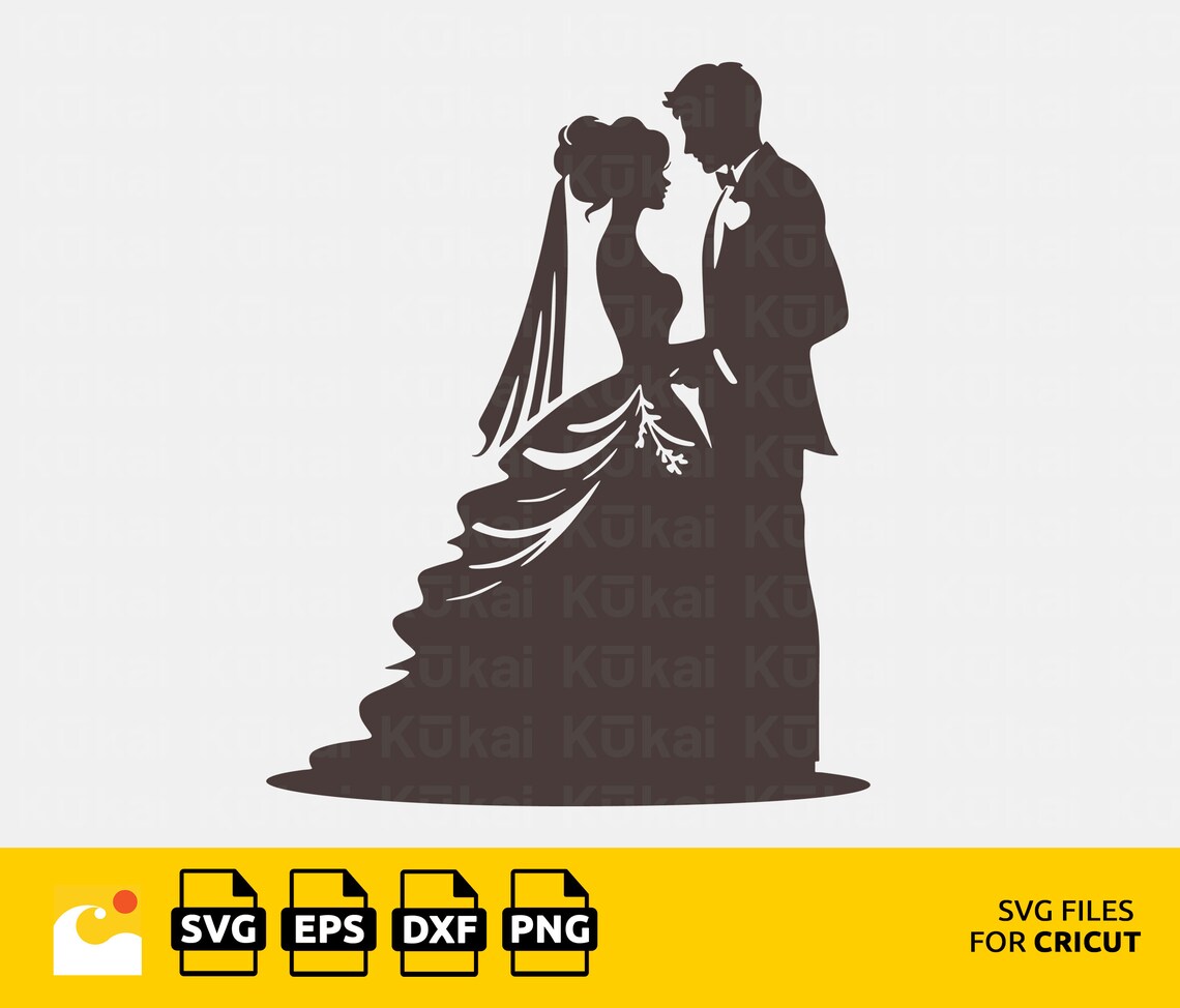 Bride and Groom Svg Wedding Clipart Wedding Svg Bride - Etsy