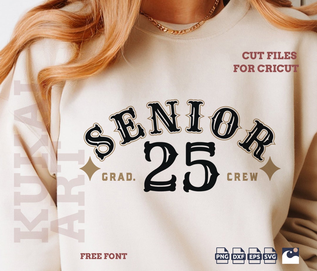 Senior Grad Crew 2025 Svg png, Clase de 2025, Graduación, Camisa de la ...