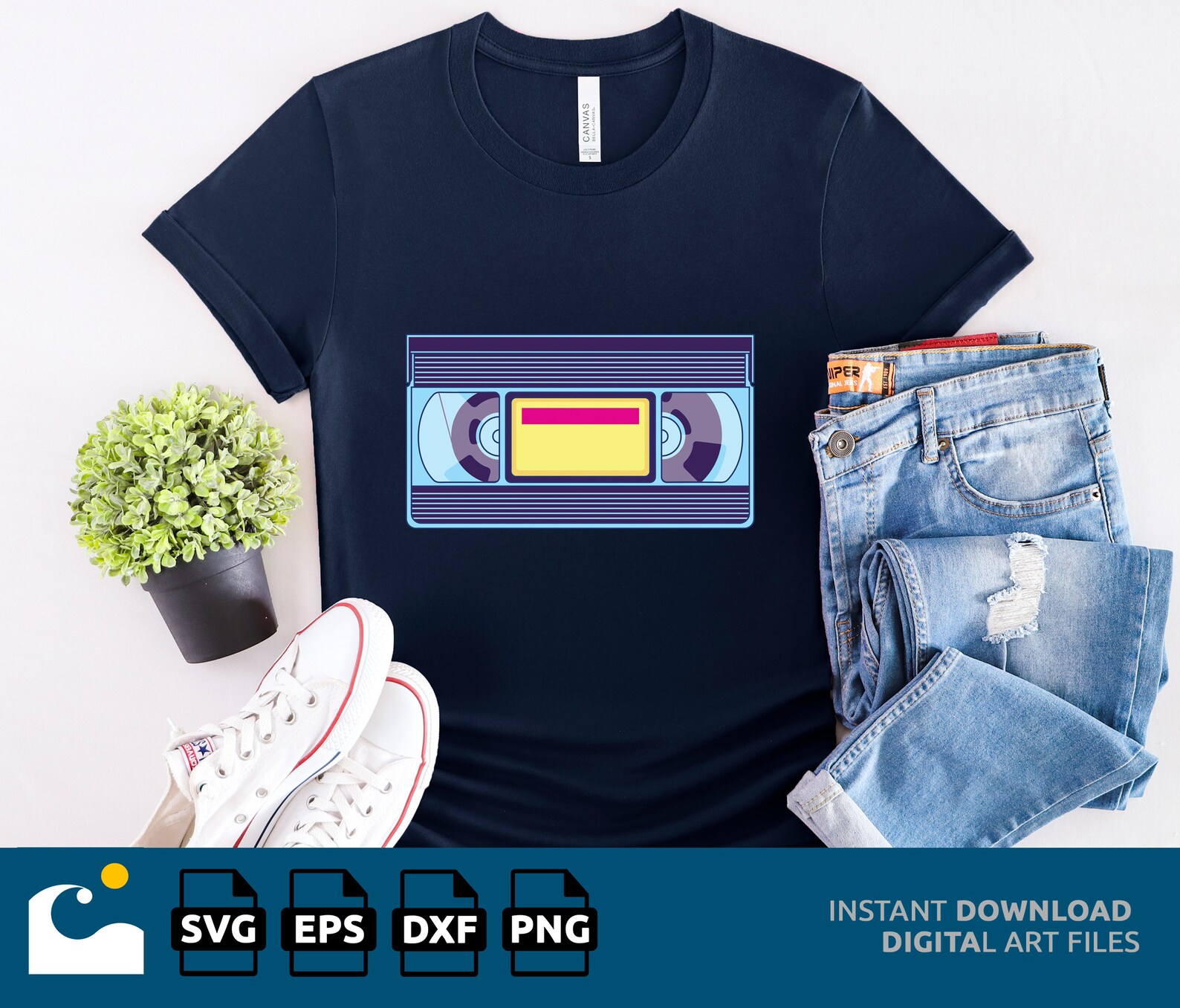 90s Video Tape Svg VHS Tape Clipart Retro Colors Cricut Cut - Etsy