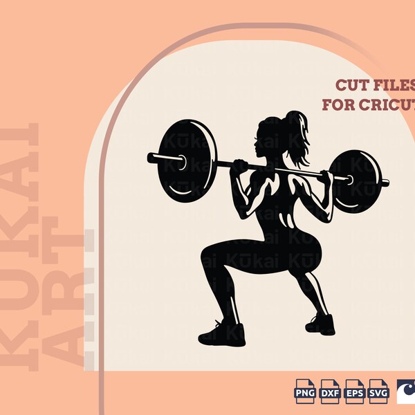 Girl Weightlifting Svg - Etsy