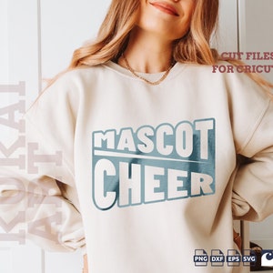 Mascot Cheer Svg Png, Shirt Design, Cheer Svg, Cheerleading Svg ...