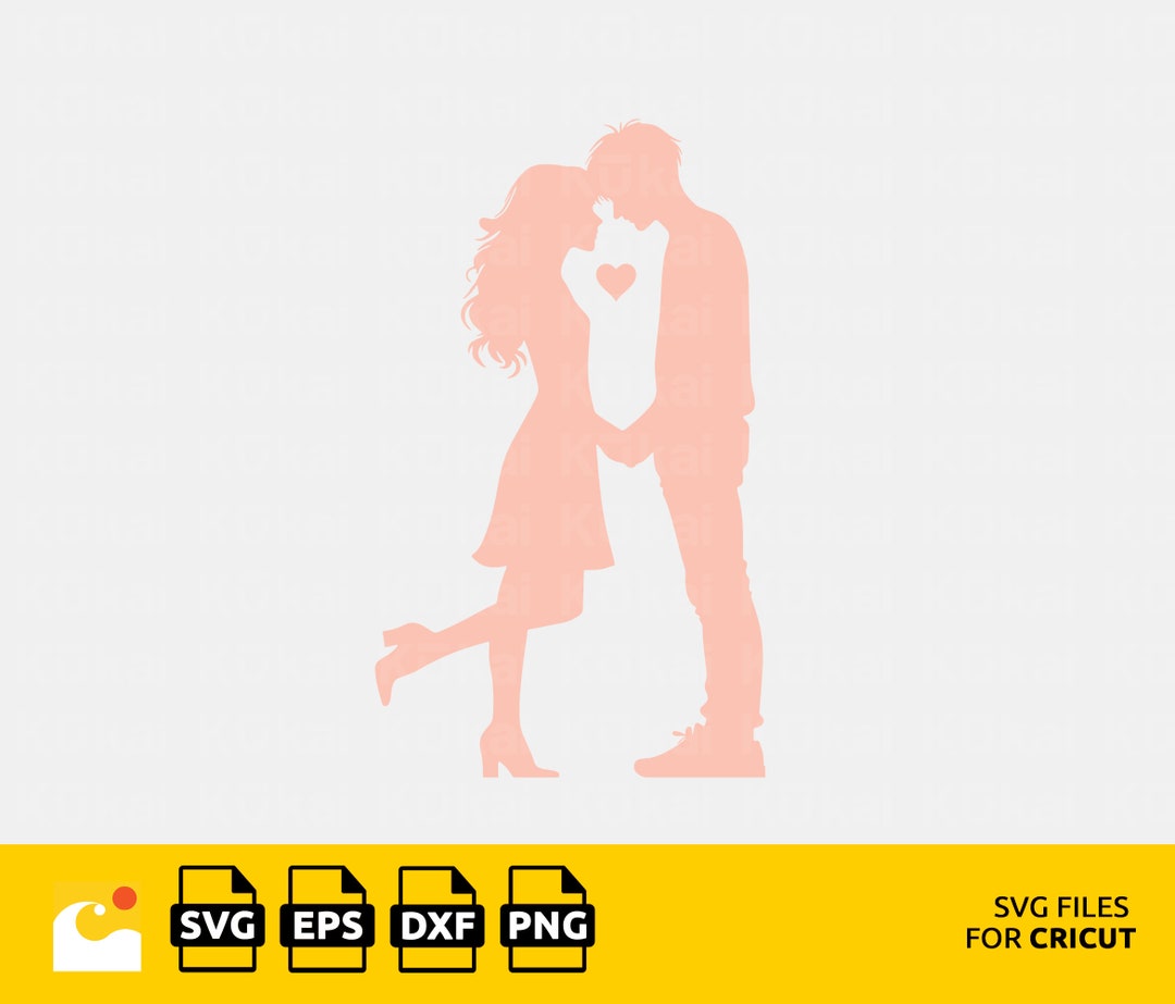Romantic Couple Svg Silhouette Couple Love Svg Valentines Couple