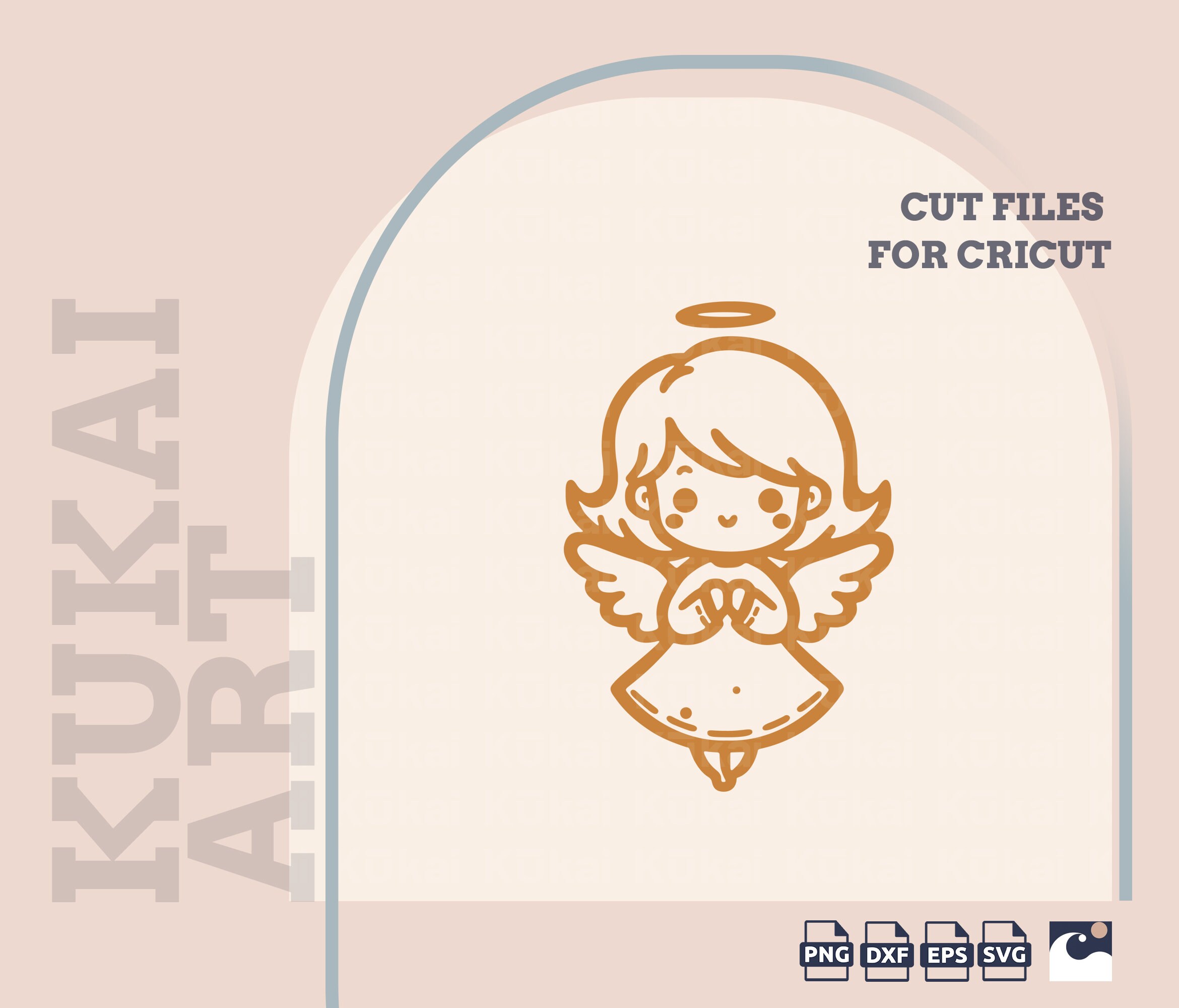 Whimsical Cricut Angel Girl Svg With Halo, Angel Svg, Halo Svg, Cricut ...