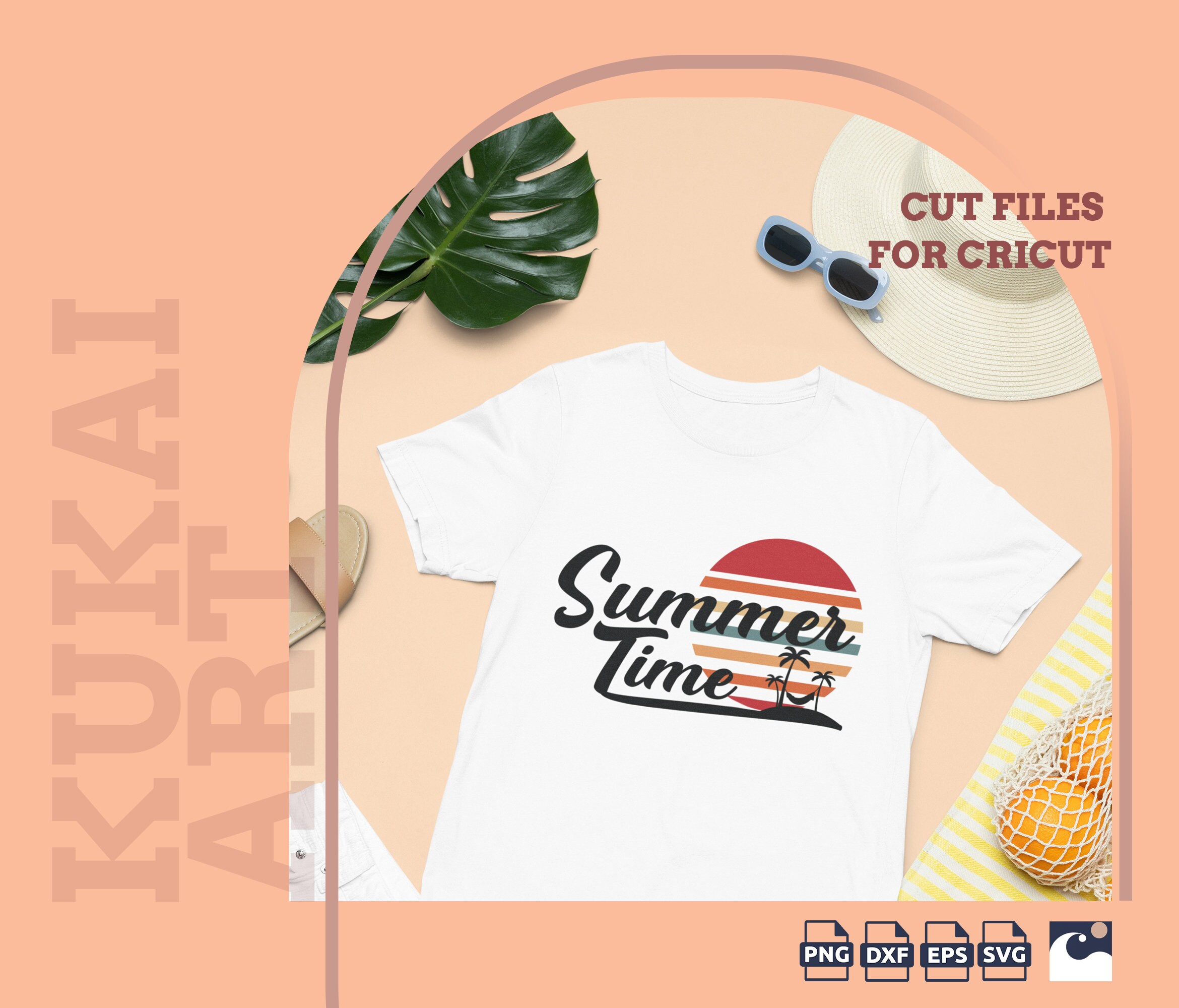 Summer Time, Retro Sun Set Svg, Summer Svg, Summer Tshirt Svg, Sunset ...