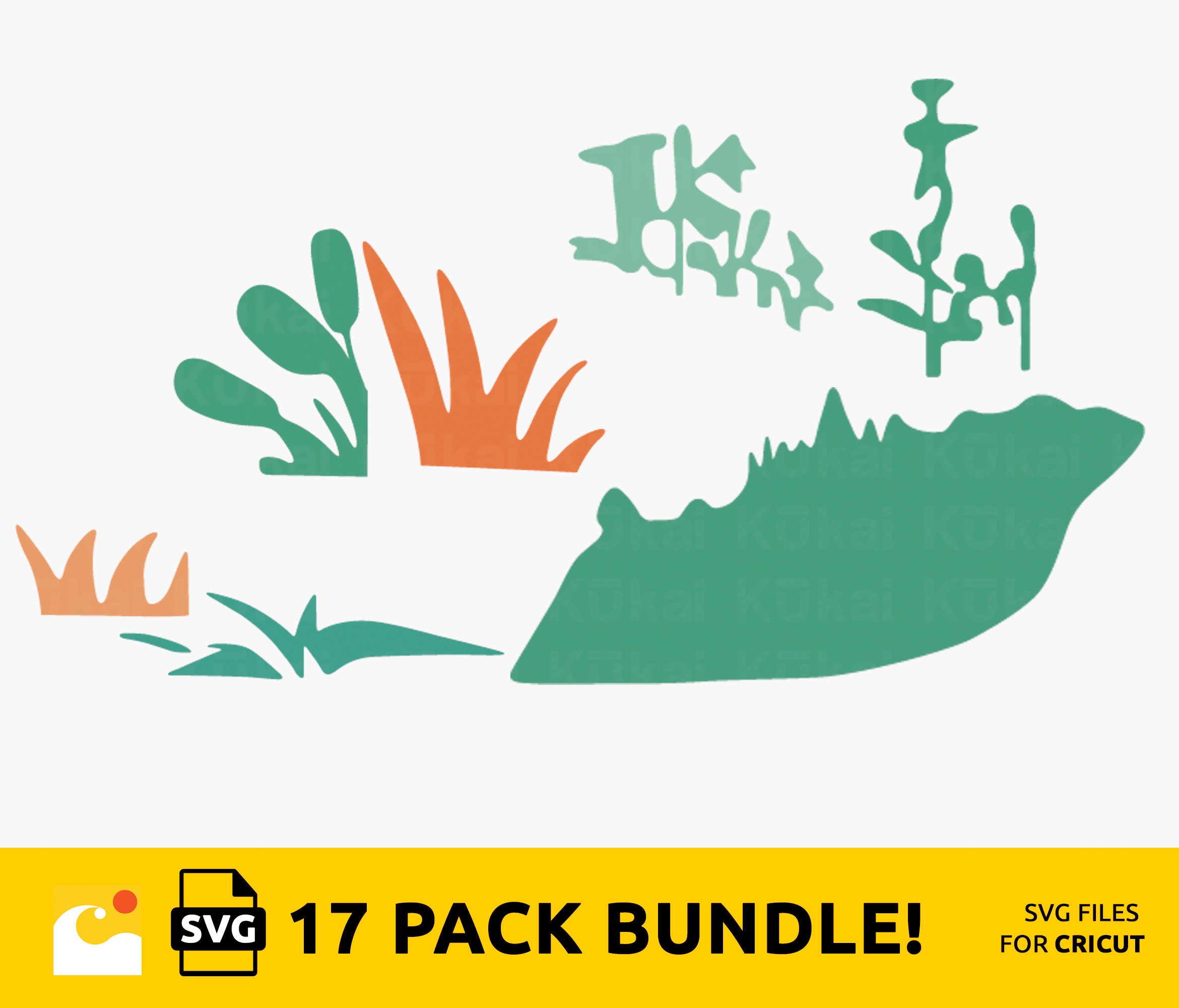 Nature Landscape Svg Bundle, Mountain Svg, Hill Svg, Grass Svg, Plants ...