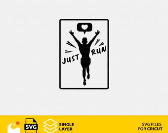 Get Ready to Run With a Caution Slow Runner SVG File for - Etsy