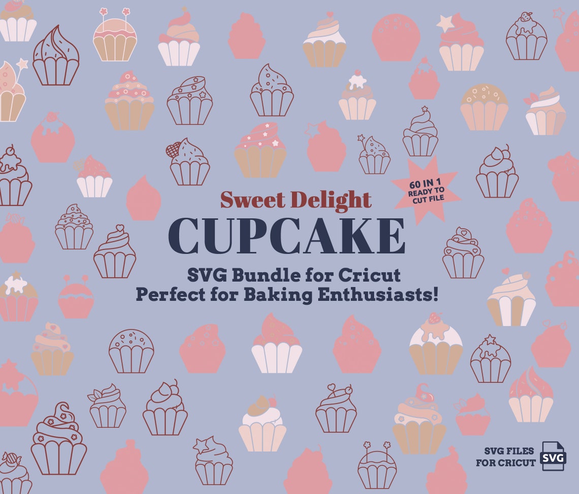 Cupcake Svg Bundle for Cricut Cupcake Svg Colored Cupcake - Etsy