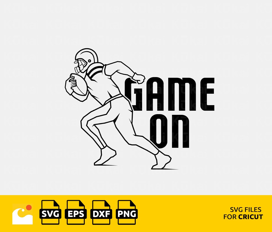 Game on Svg Football Svg Football Player Svg Football - Etsy