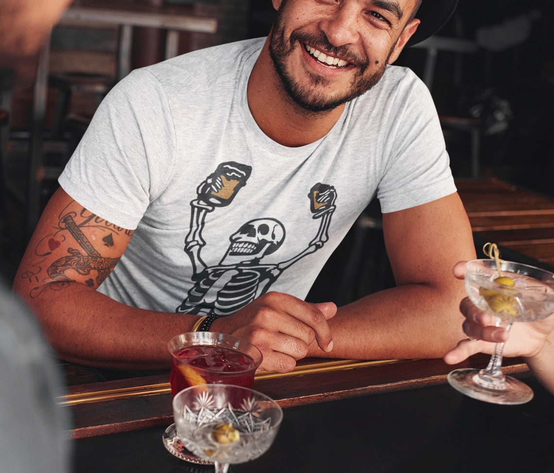 Spooky Skeleton Cheers SVG File for Cricut Perfect for - Etsy