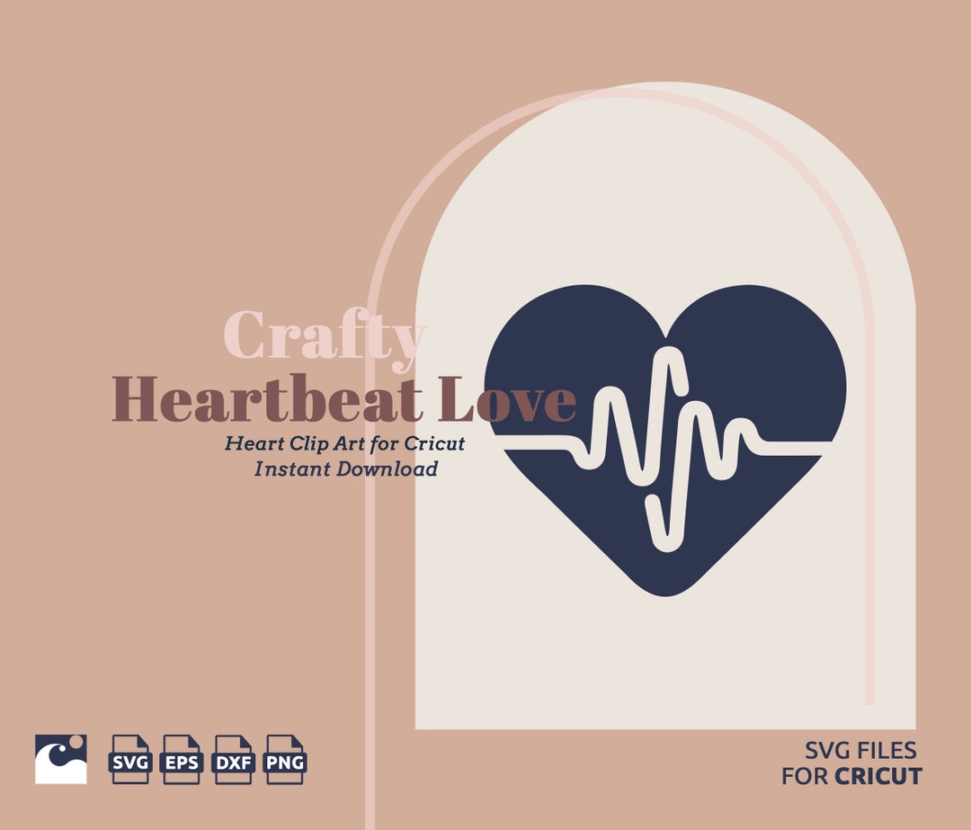 Heartbeat Svg, Heart Life Line Svg, Heart Clip Art for Cricut, Heart ...