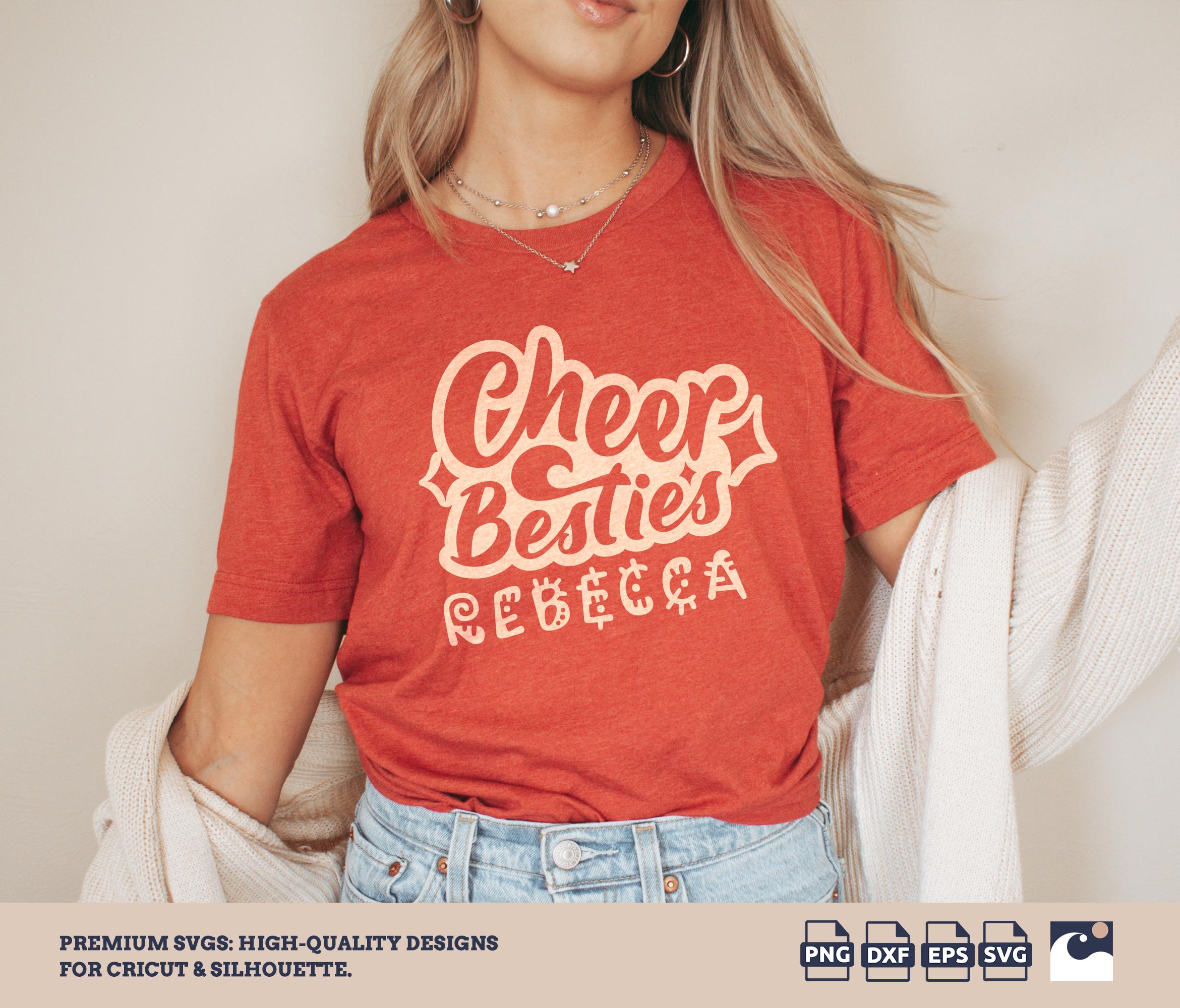 Cheer Besties Svg Png, Cheerleading, Typography, Mom, Shirts, Besties ...