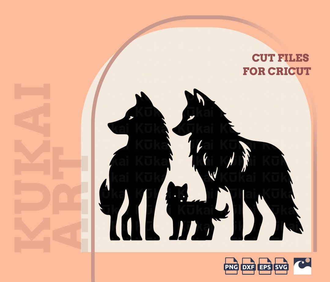 Família de lobos svg, Silhueta, Lobos svg, Lobo svg, Família de lobo ...