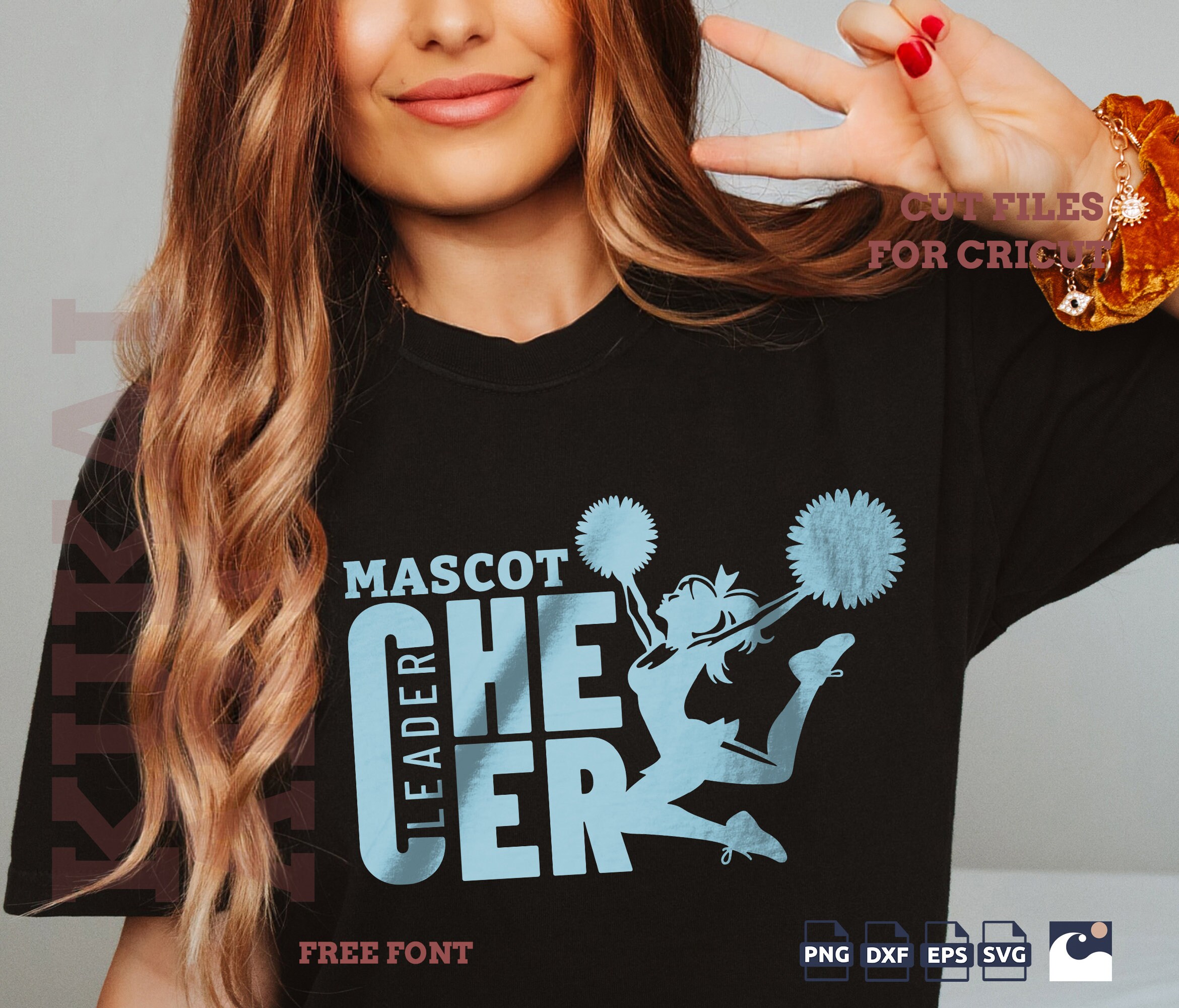 Mascot Cheerleader Svg Png, Cheer Shirts Svg, Sublimation, Cheer Svg ...