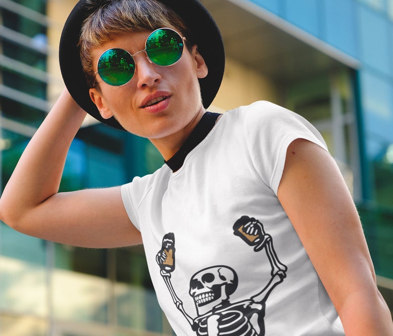 Spooky Skeleton Cheers SVG File for Cricut Perfect for - Etsy