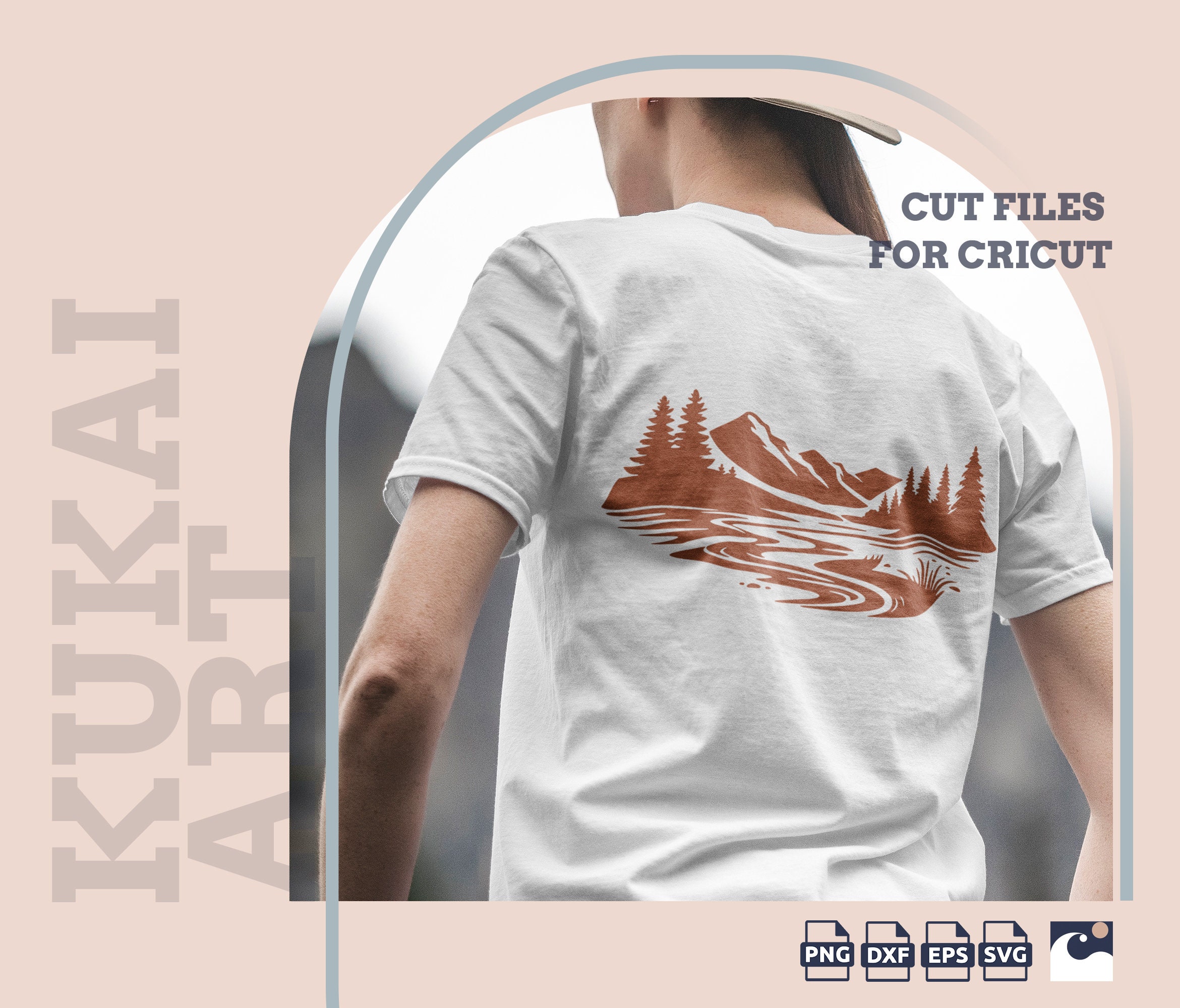 River Svg, Forest Landscape Svg, Nature Svg, Flowing River Svg ...