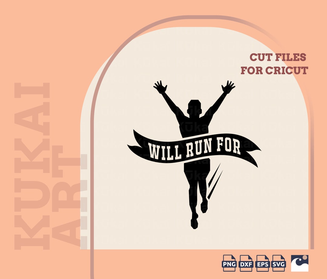 Runner Man Svg, Silhouette, Runner Svg, Running, Marathon Svg, Ribbon ...
