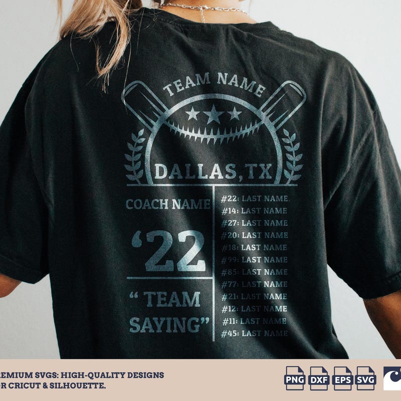 Baseball Team Shirt - Etsy