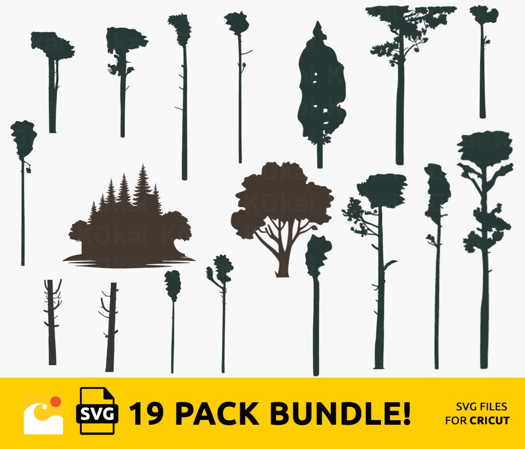 Baum-Svg, Wald-Svg, Silhouette, Baum-Svg-Datei, Baum-Clipart, Cricut ...