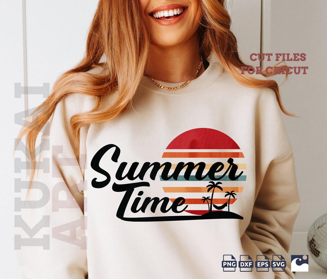 Summer Time, Retro Sun Set Svg, Summer Svg, Summer Tshirt Svg, Sunset ...