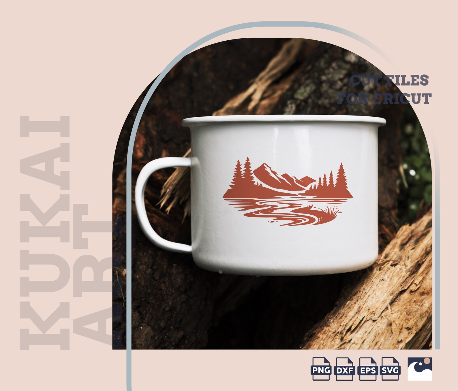 River Svg, Forest Landscape Svg, Nature Svg, Flowing River Svg ...