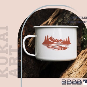 River Svg, Forest Landscape Svg, Nature Svg, Flowing River Svg ...