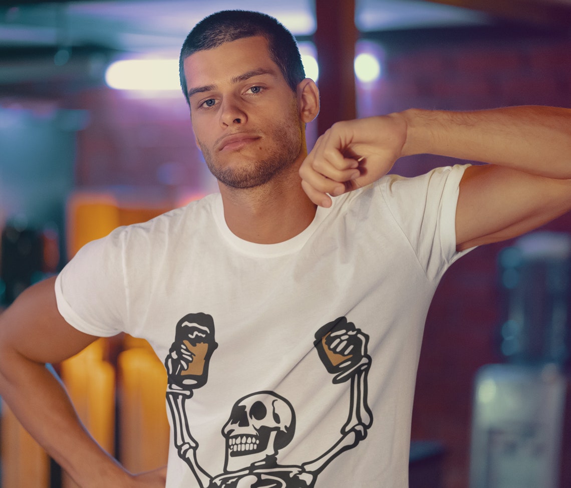 Spooky Skeleton Cheers SVG File for Cricut Perfect for - Etsy