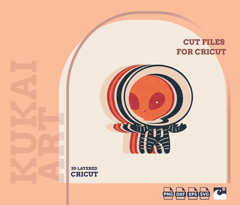 Alien 3D Paper Craft Template, UFO Svg, Alien Cut File, Cut Files for ...