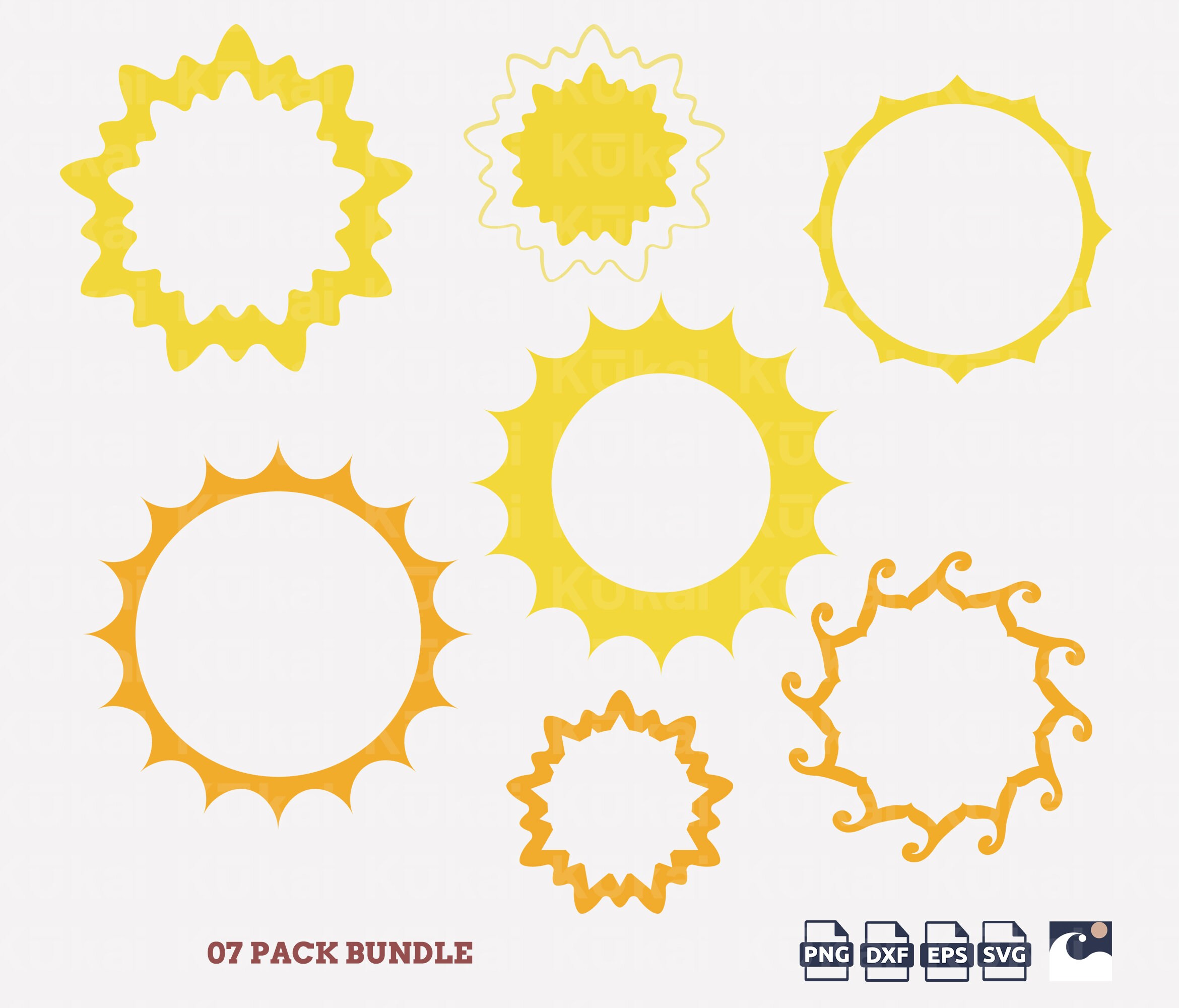 Starburst Frame Svg Dxf, Bundle, Starburst Svg, Clipart, Cut File ...