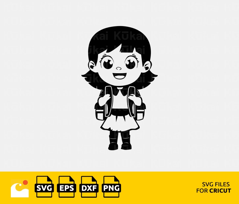 Little Girl SVG: Back to School Cut File for Cricut and - Etsy UK