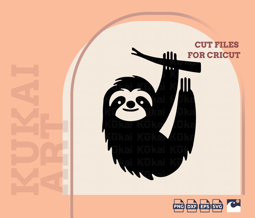 Cricut Sloth Svg, Silhouette, Sloth Cut File, Sloth Clipart, Funny ...