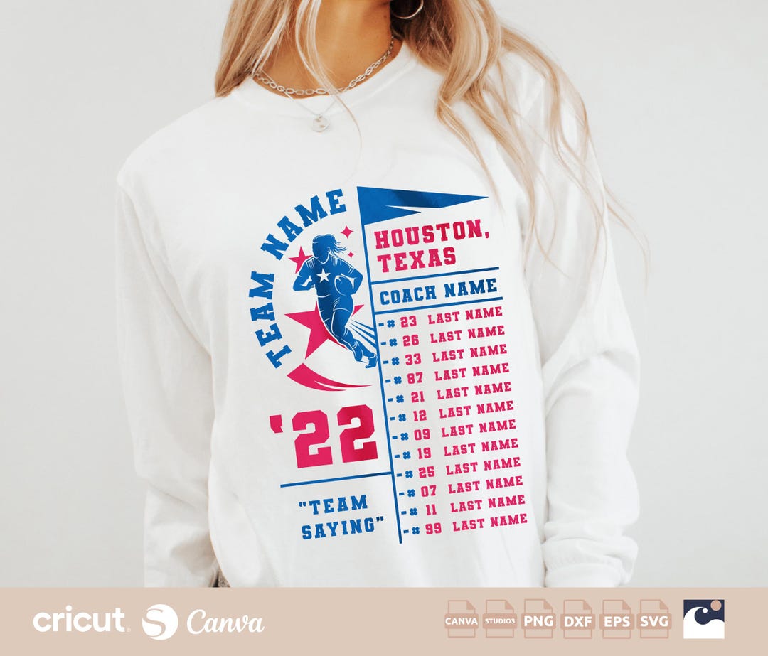 Buy Rugby Team Roster Svg, Rugby Player Svg, Team List, Stacked Svg ...