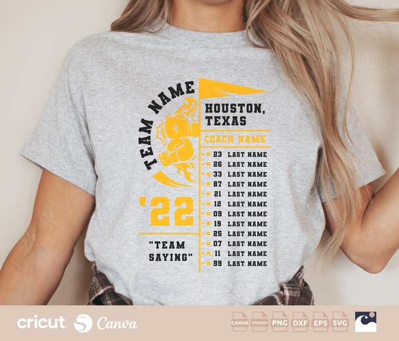 Boxing Team Roster Svg, Custom Boxing Team Gear Svg, Mom, Coach, Shirt ...